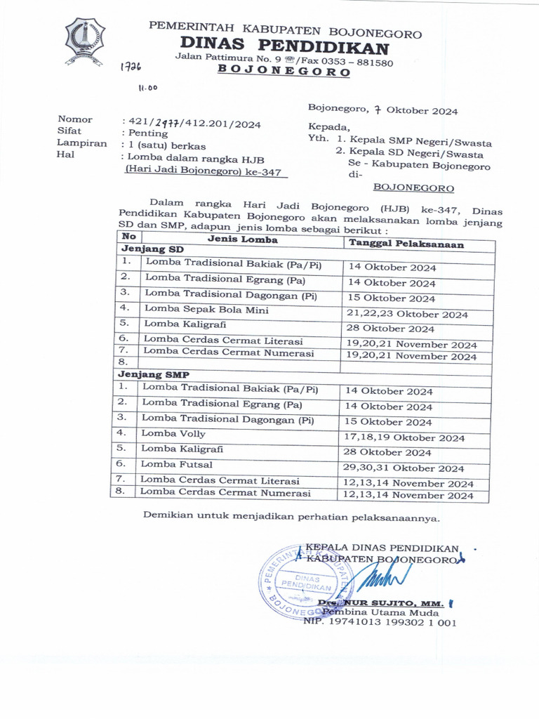 Surat Edaran HJB | PDF