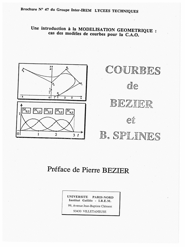Brochure Numero 47 - Courbes de Bezier Et B. Splines | PDF