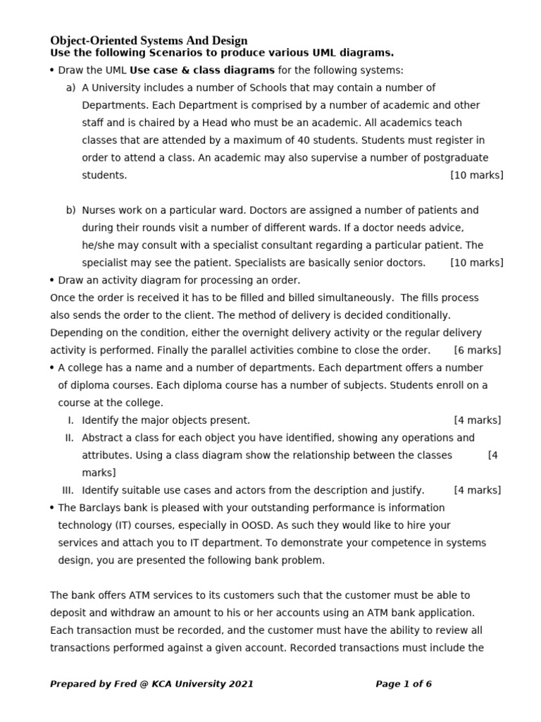1 HBT 2305 OOAD UML Scenarios | PDF | Use Case | Physician