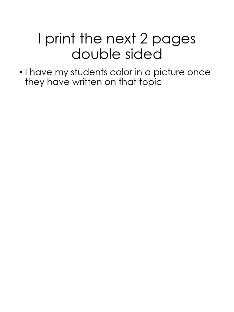 I Print The Next 2 Pages Double Sided: I Have My Students Color in A ...