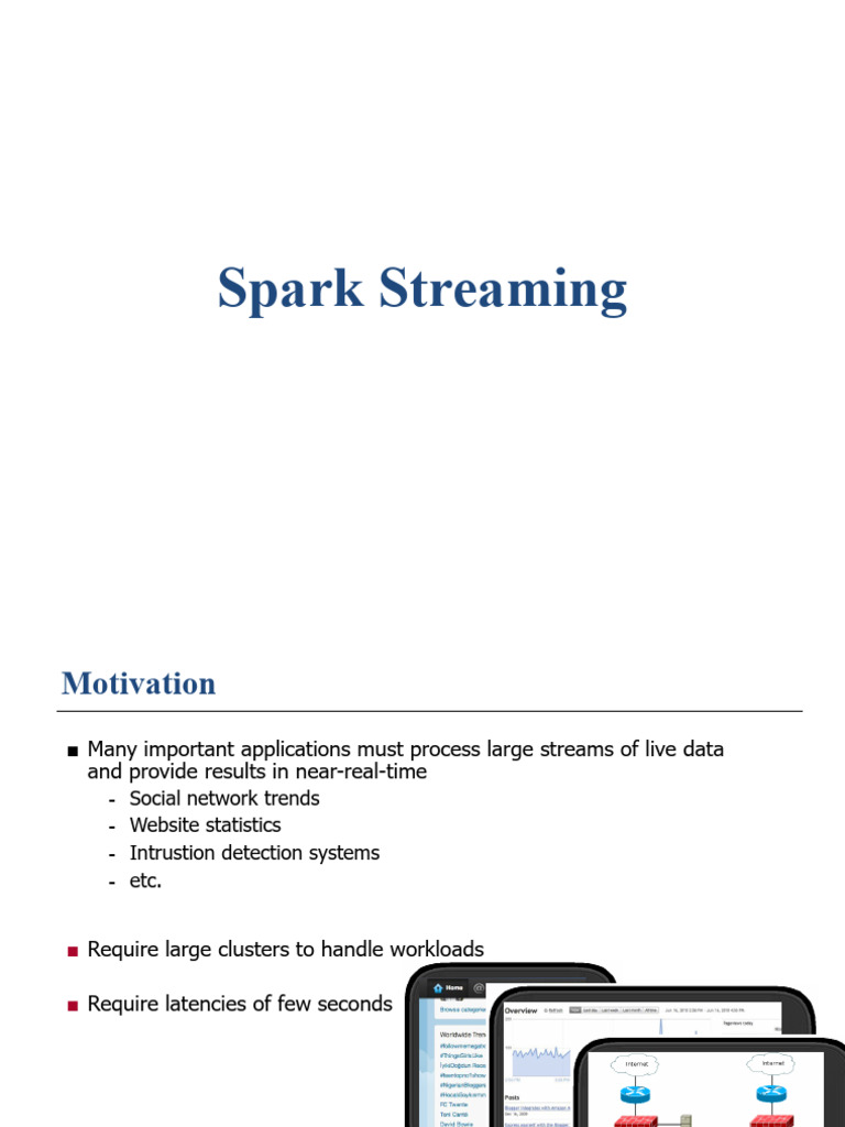 Bài Giảng Spark Streaming | PDF | Apache Spark | Computer Architecture