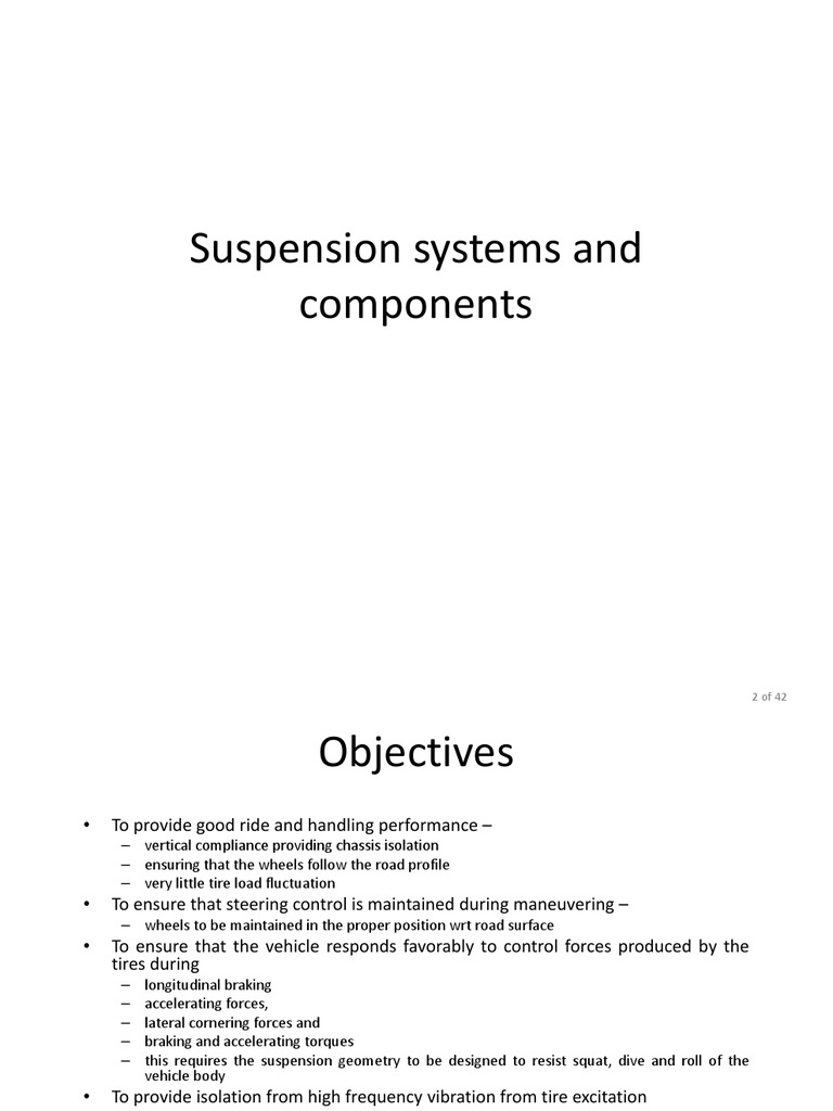 15-Suspension Systems and Components v2 | PDF | Suspension (Vehicle ...
