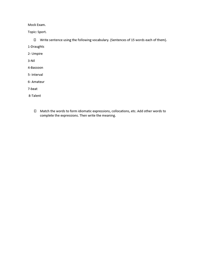 Vocabulary Practice | PDF