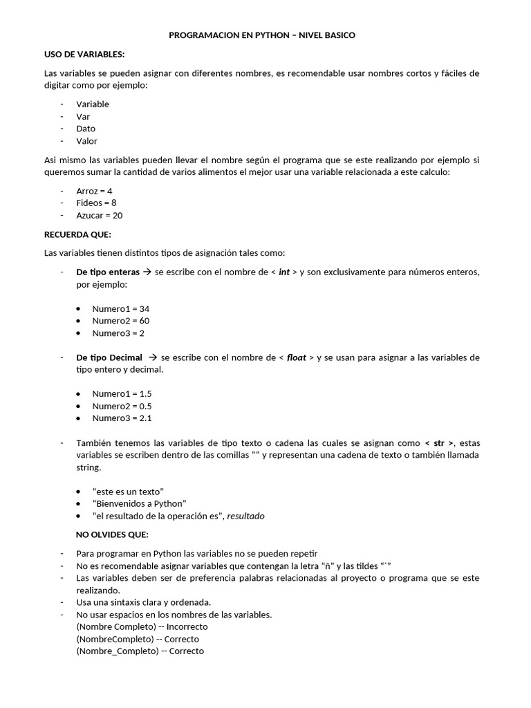 Programacion En Python Ficha 2 Pdf Python Lenguaje De Programación Lenguaje De 