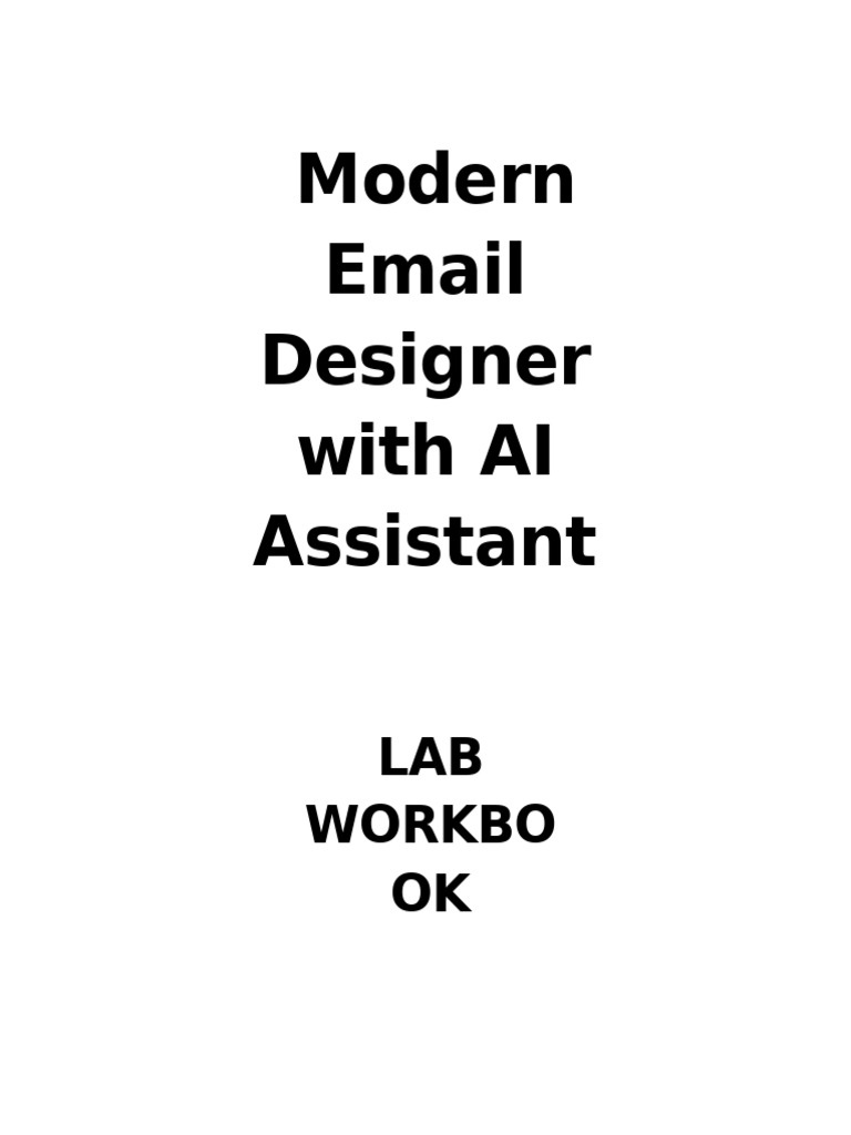 Modern Email Designer With AI Assistant Lab Exercise 2 | PDF | Artificial Intelligence ...