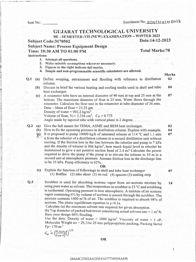 PES - GTU PAPER - Winter 2023 | PDF