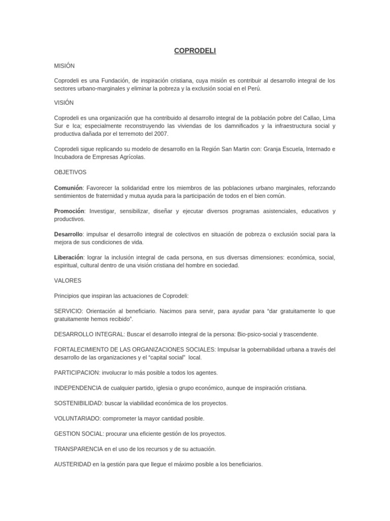 COPRODELI | PDF | Pobreza | Pobreza e indigencia