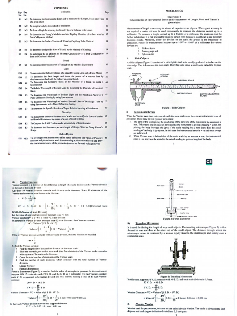 Phy Lab Book Mahbub Sir Kuet | PDF