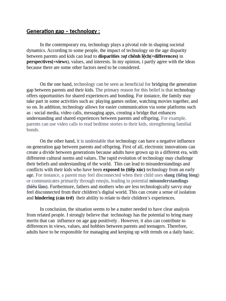 Technology With Generation Gap | PDF | Parent | Behavioural Sciences