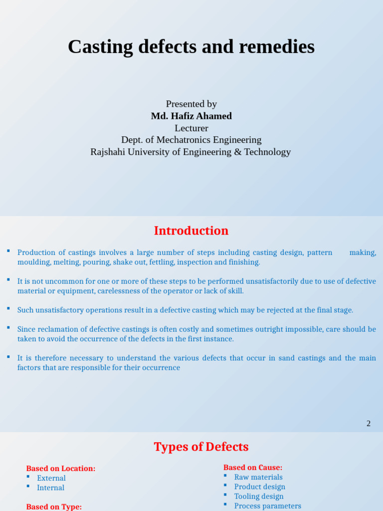 Casting Defects | PDF | Materials | Industrial Processes