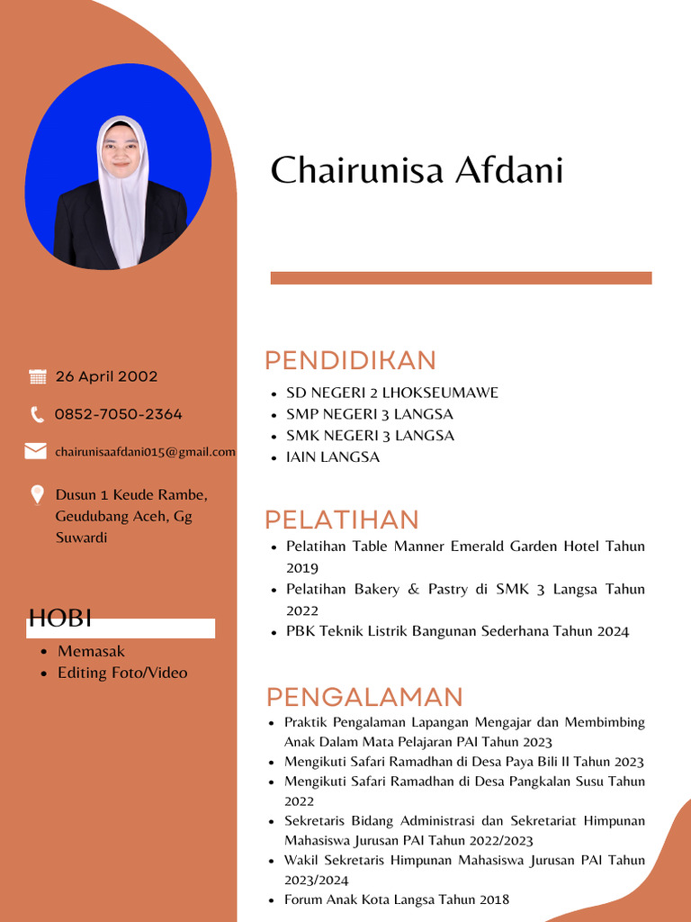 Minimalis Pastel CV Daftar Riwayat Hidup Guru Pendidikan Anak Usia Dini Paud TK | PDF