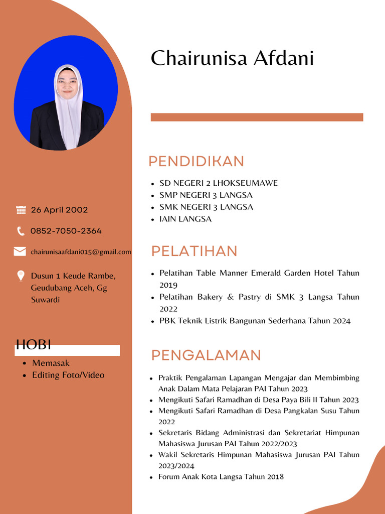 Minimalis Pastel CV Daftar Riwayat Hidup Guru Pendidikan Anak Usia Dini Paud TK | PDF