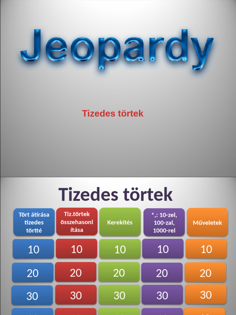 Mindent Vagy Semmit Tizedes Törtek | PDF