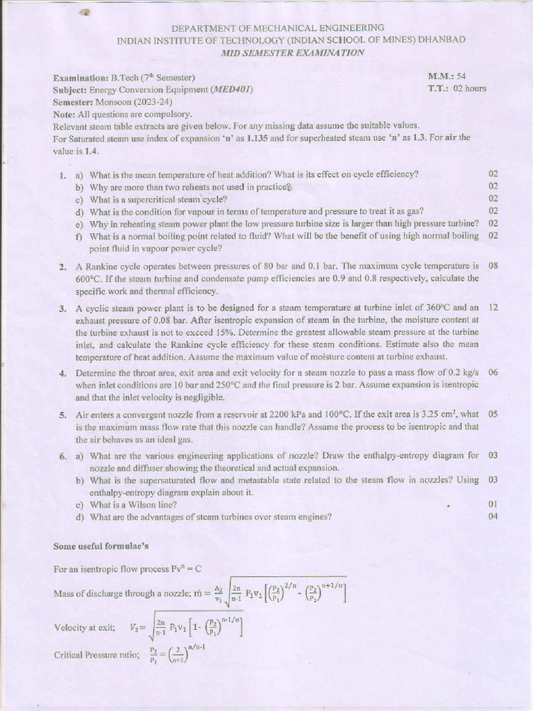 Mid Semester Question Paper And Solution Pdf 