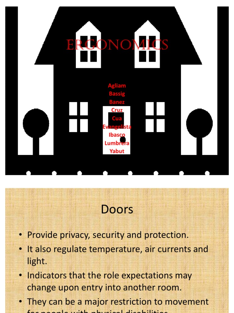 Ergonomics-Doors, Windows Only | PDF | Window | Door