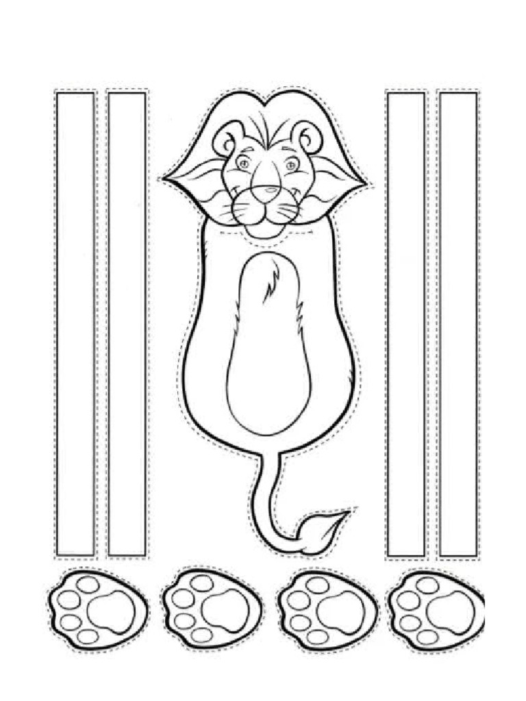 FF1 Unit 3 L5 Printable Lion Cut and Stick | PDF