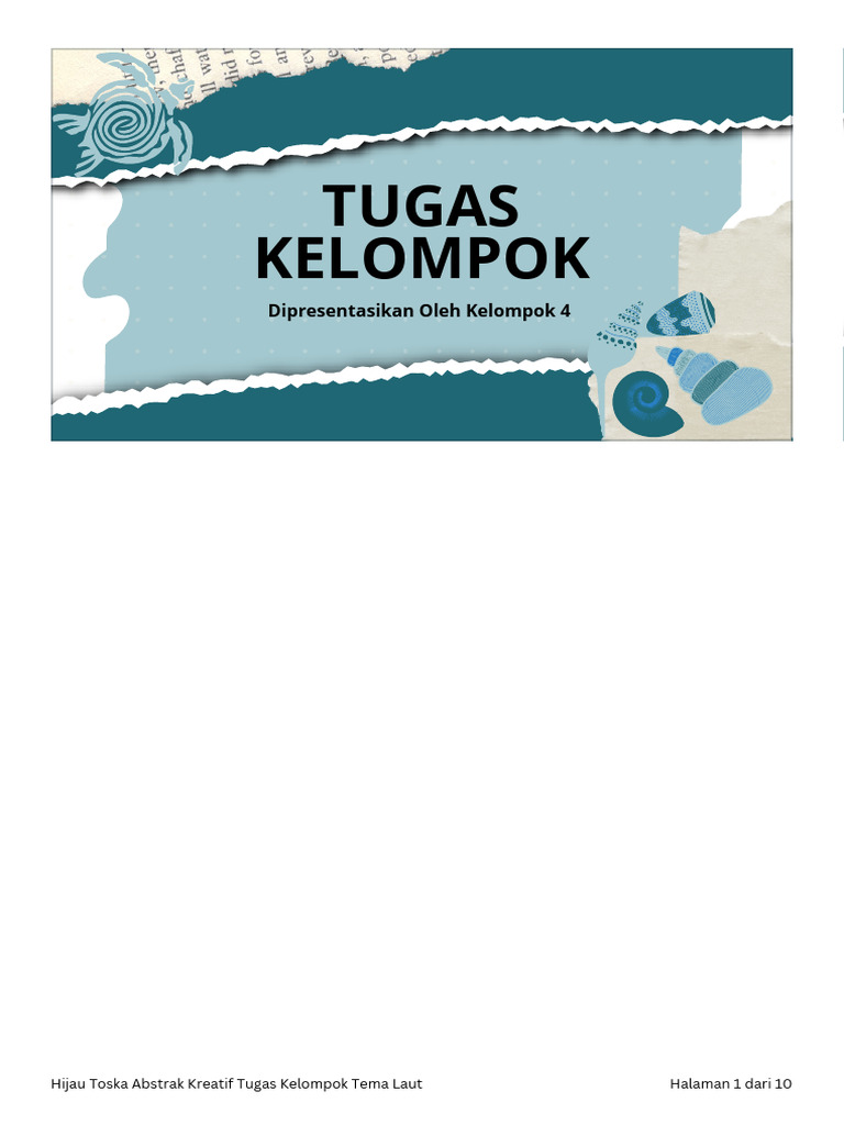 Hijau Toska Abstrak Kreatif Tugas Kelompok Tema Laut - 20240824 - 084259 - 0000 | PDF | Folklore