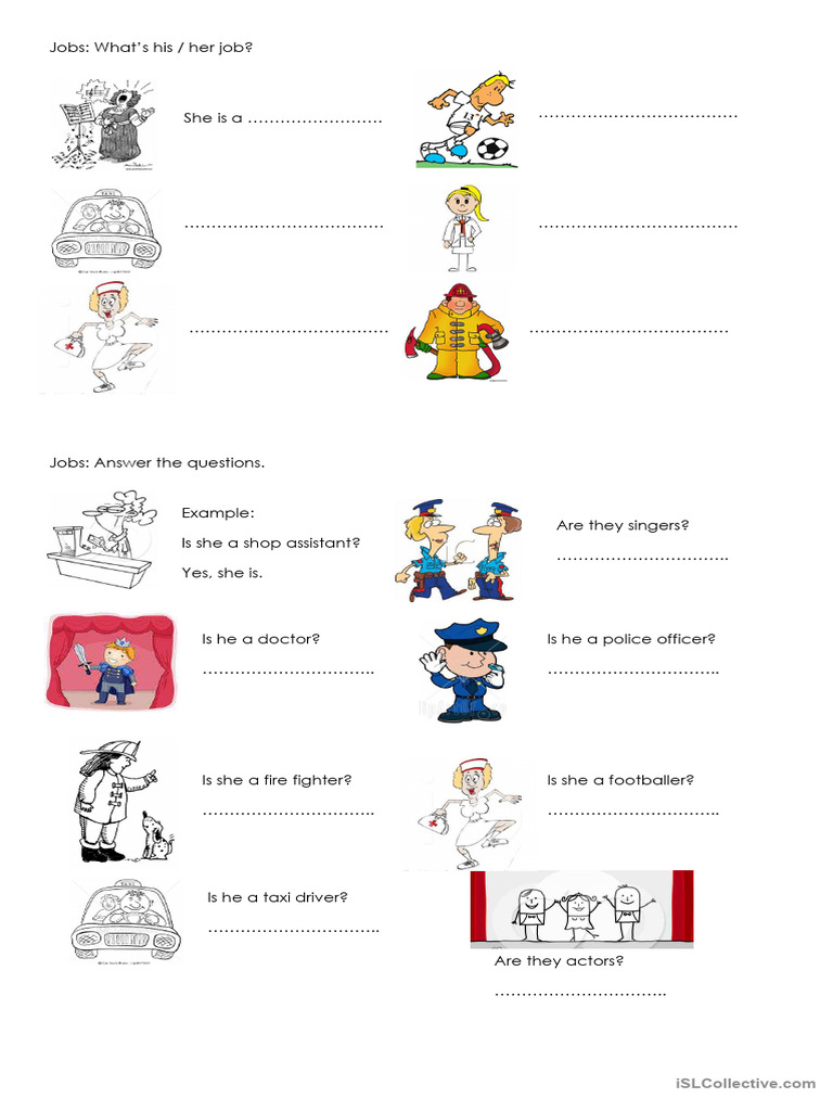 Jobs For The Verb To Be | PDF | Sports & Recreation | Language Arts ...