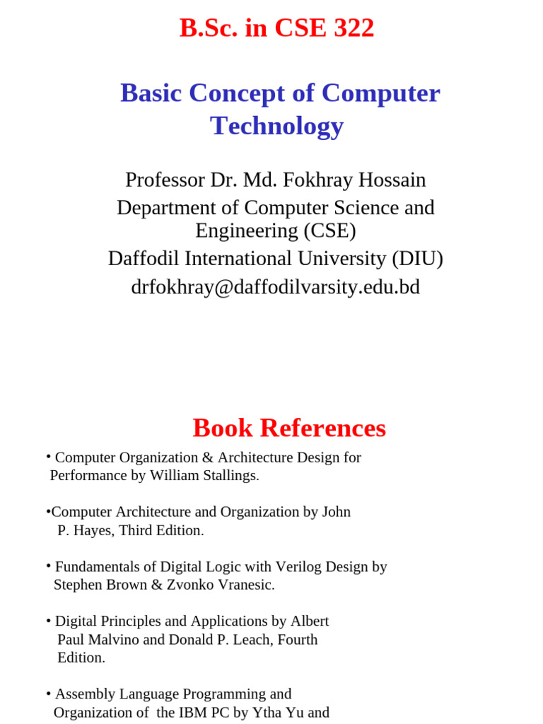 BSC - DMFH - Session1 (1) - Basic Concepts of Computer Technology | PDF | Software | System Software
