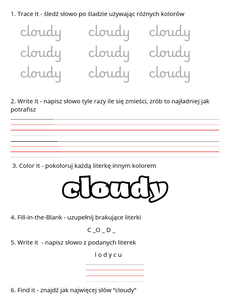 Shine On! 2 Unit 2 Cloudy | PDF
