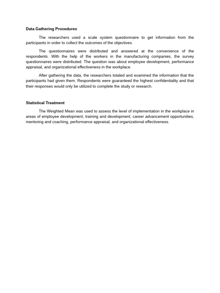 Data Gathering Procedures Statistical Treatment | PDF
