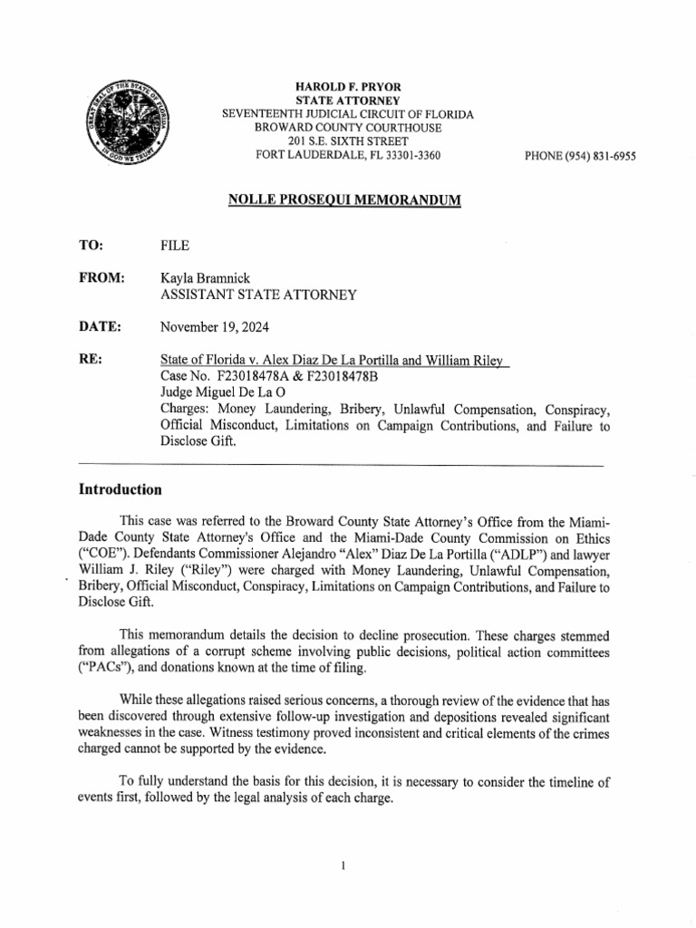 Closeout Memo ADLP and Riley | PDF