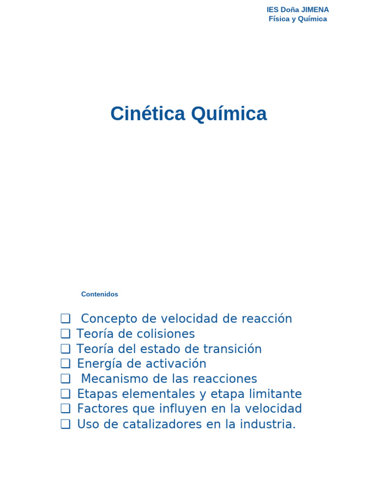 Tema 2 en PDF | PDF | Cinética química | Catálisis