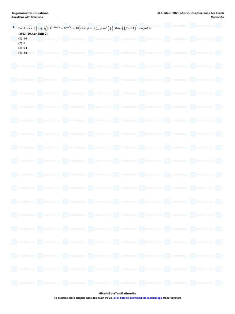 Iit Trigonometric Equations Pdf Special Functions Triangle Geometry