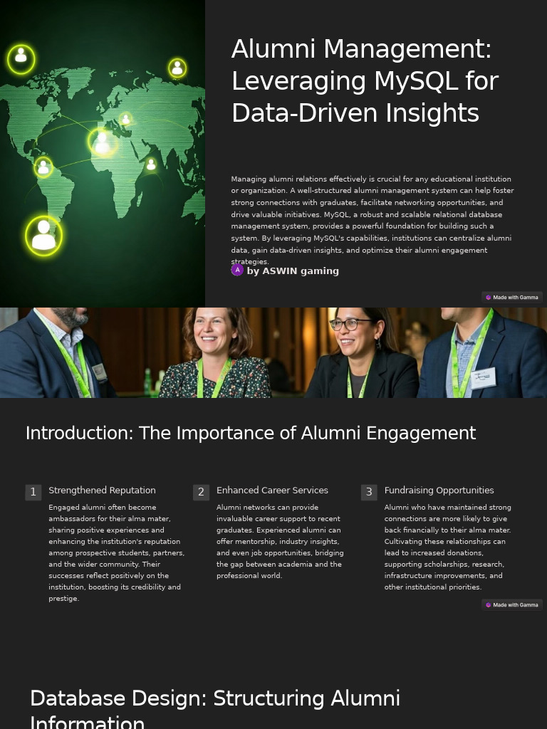 Alumni Management Leveraging MySQL For Data Driven Insights | PDF ... Alumni Management Leveraging MySQL For Data Driven Insights | PDF ...