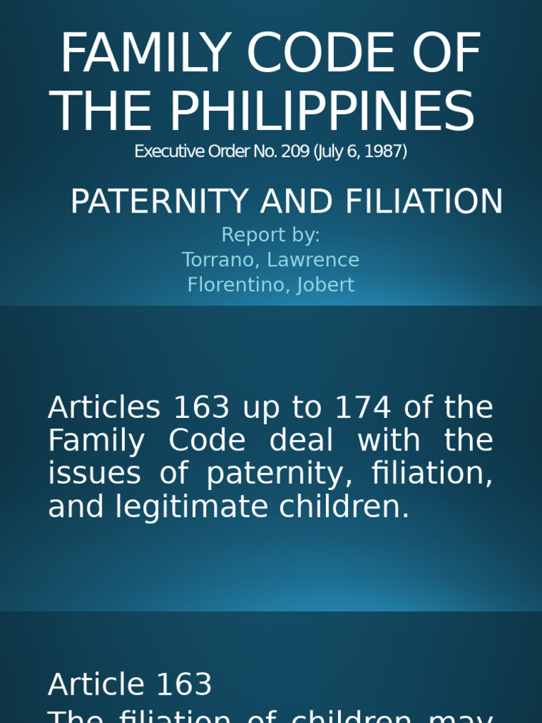 Filiation | PDF | Legitimacy (Family Law) | Judiciaries