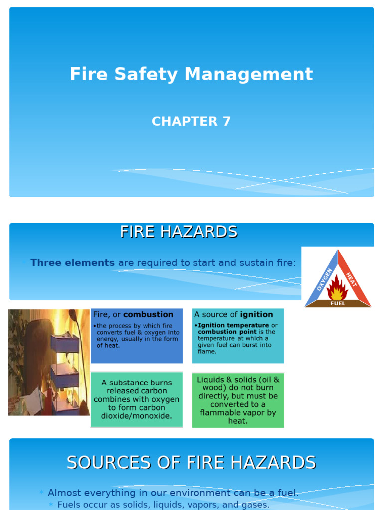 Chap 6 - Fire Safety Management | PDF | Fires | Fire Safety