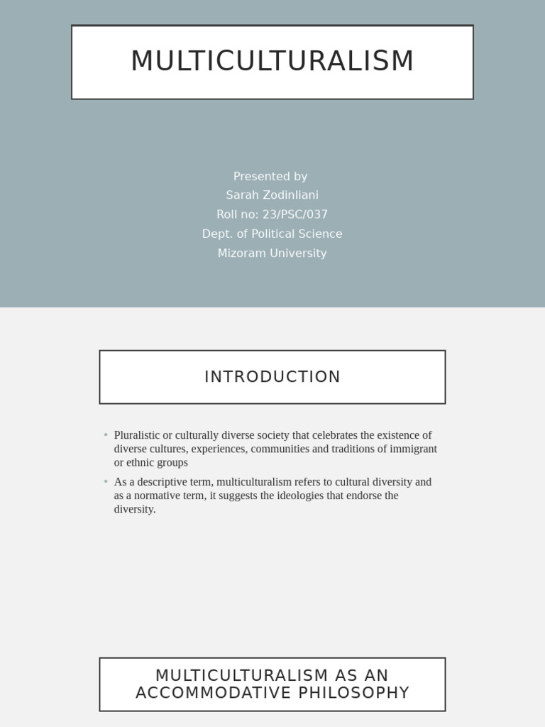 MULTICULTURALISM | PDF | History