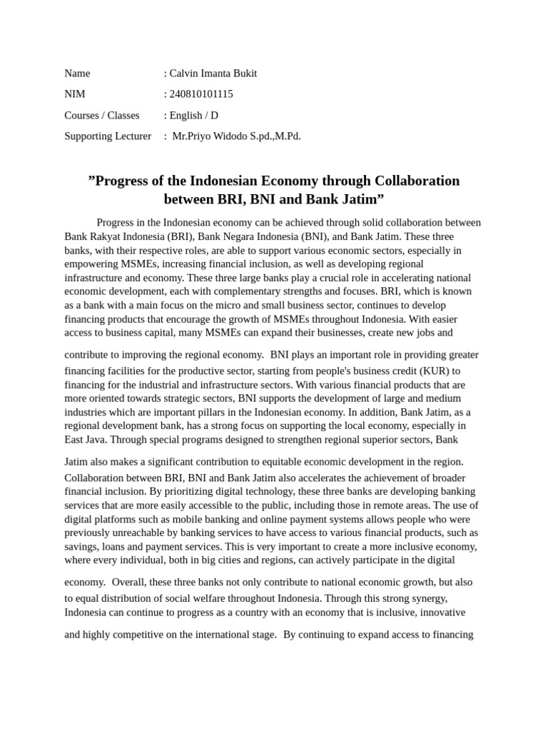 Membuat Paragraf B.inggris | PDF | Small And Medium Sized Enterprises ...