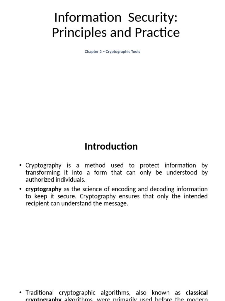 2nd lec -part1 | PDF | Cryptography | Key (Cryptography)