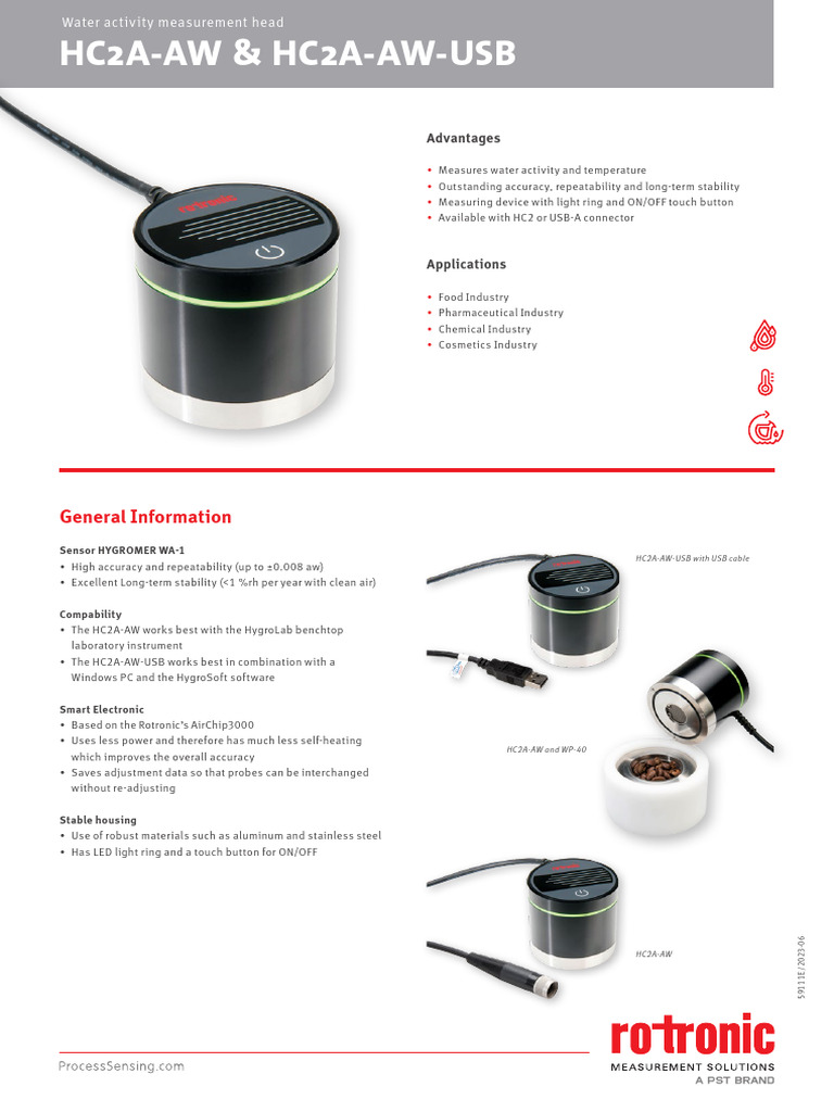 Rotronic Hc2a Aw Hc2a Aw Usb | PDF | Usb
