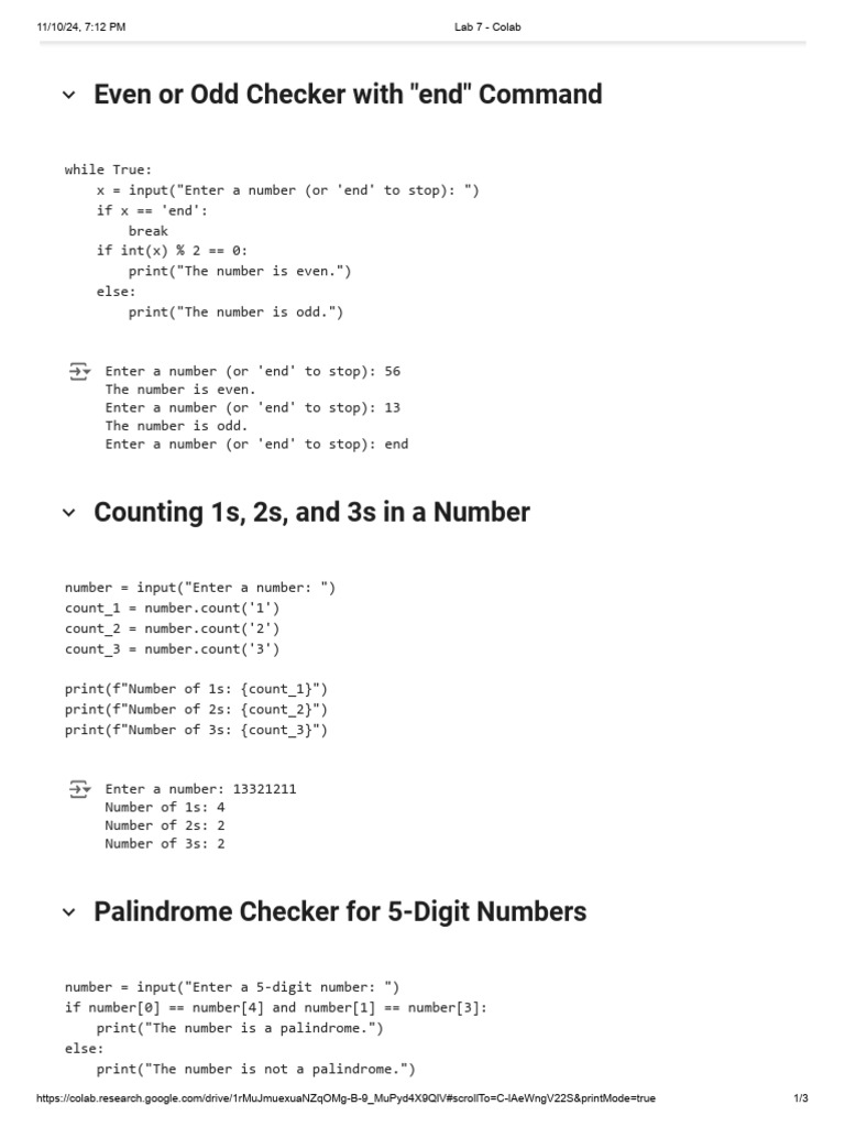 Lab 7 - Colab | PDF | Mathematical Concepts | Numbers