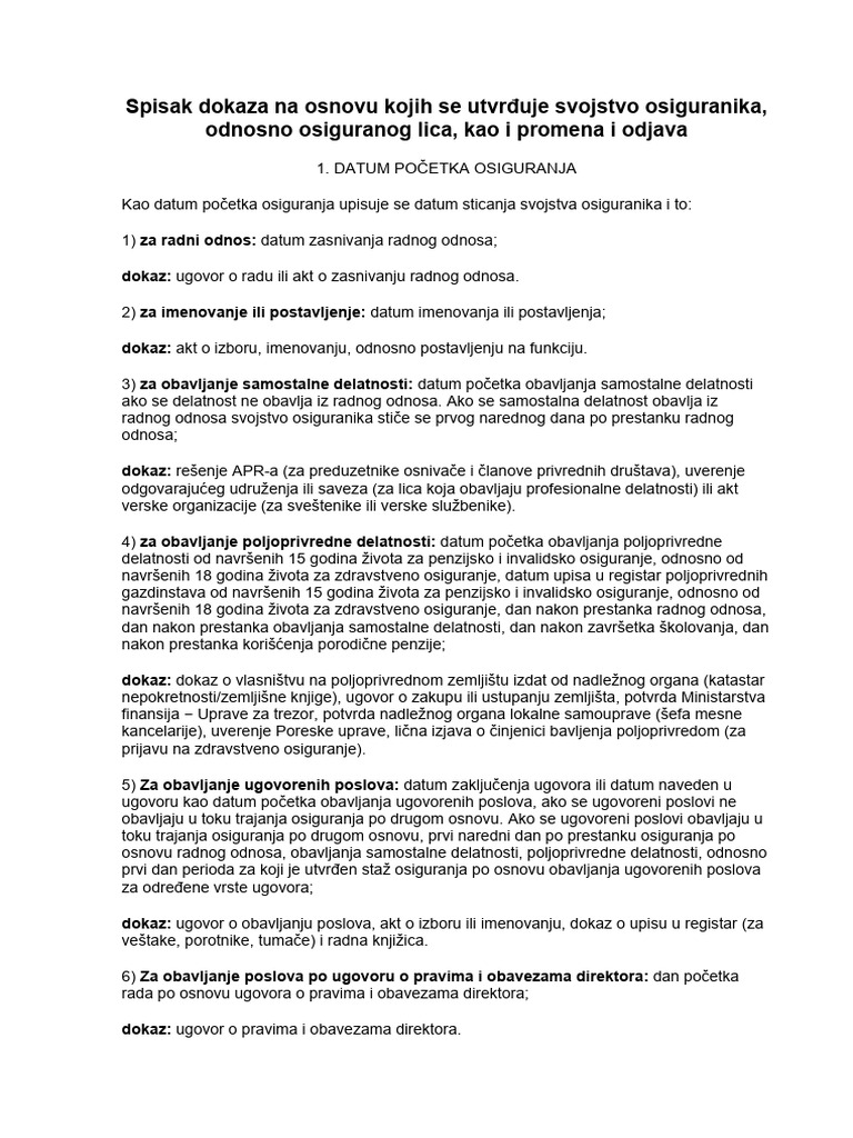 Spisak Dokaza - Lat | PDF