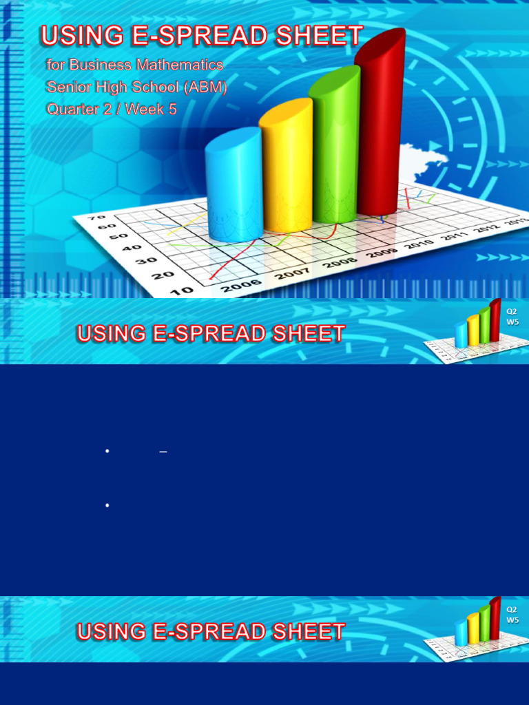 q2 w5 Using e Spread Sheet | PDF | Spreadsheet | Microsoft Excel
