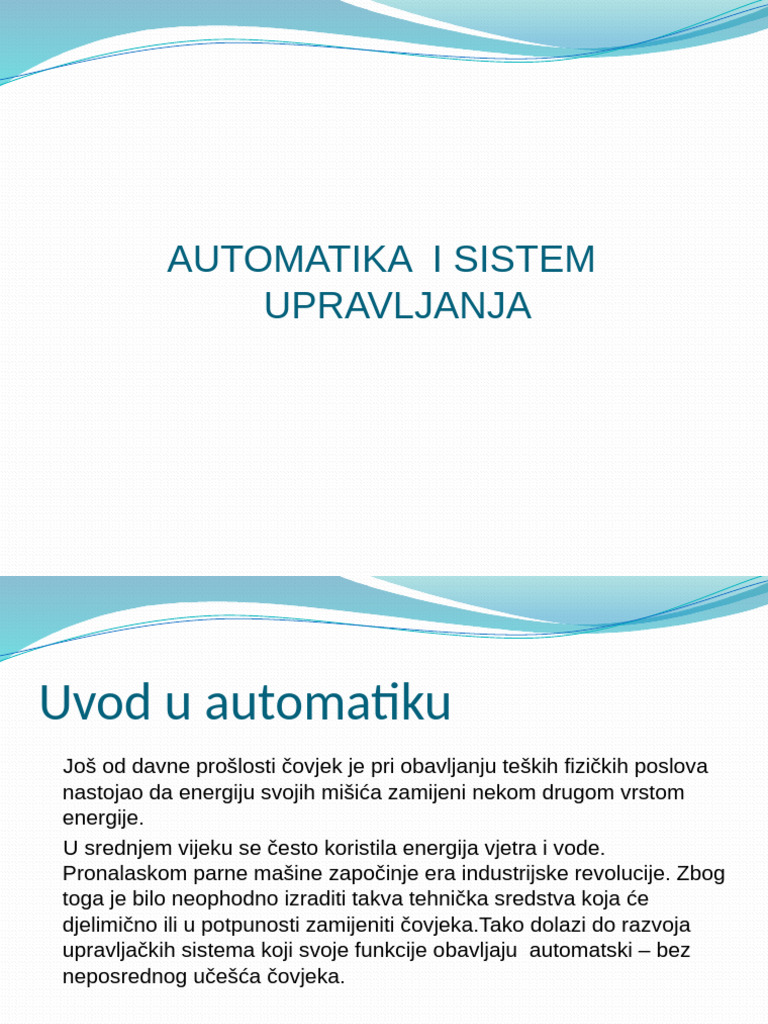 Automatika I Sistem Upravljanja | PDF