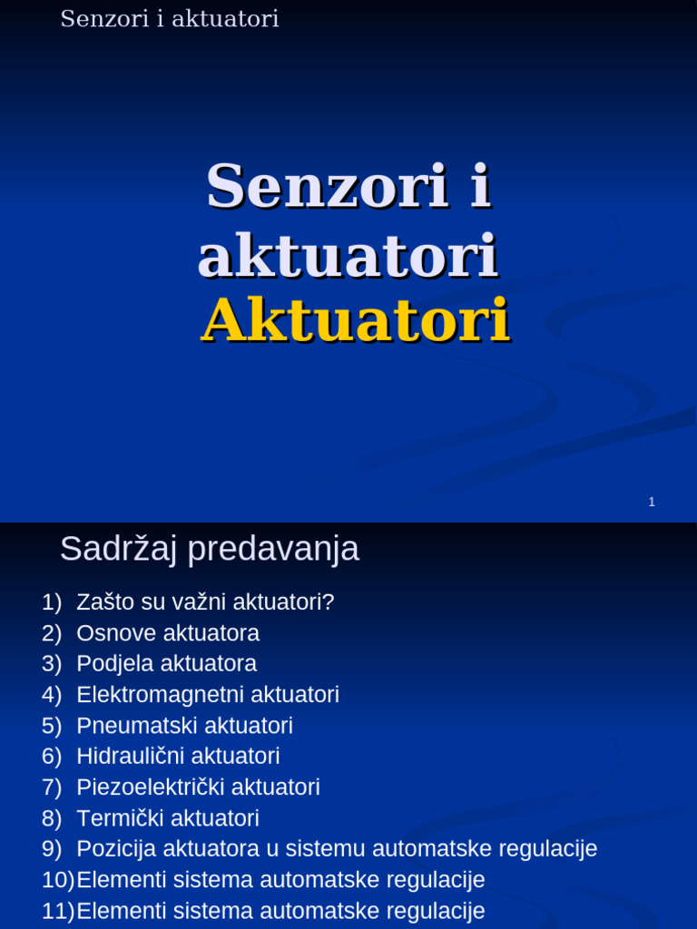 Aktuatori | PDF