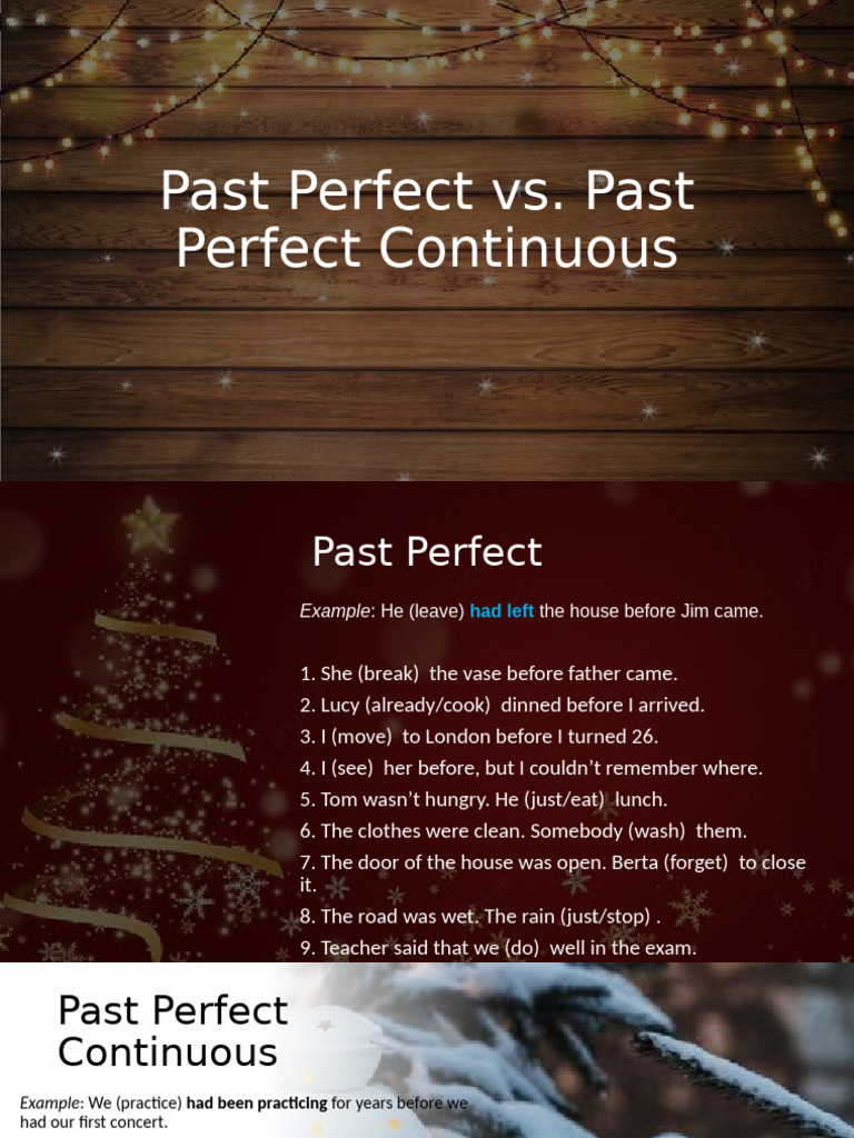 Past Perfect Vs Past Perf Cont | PDF