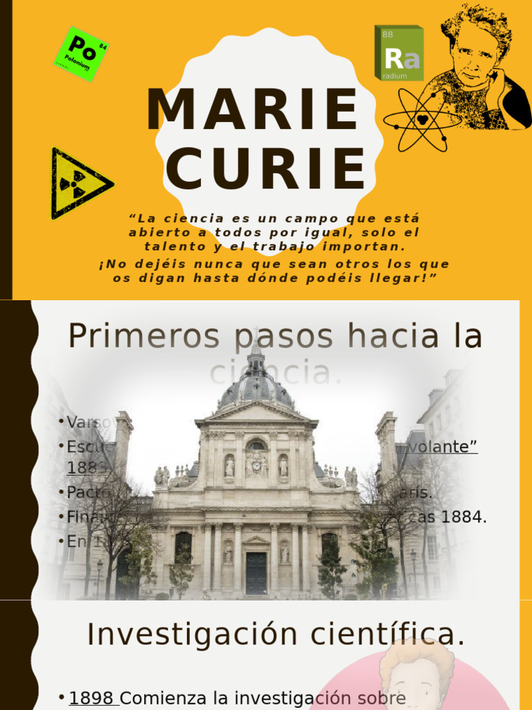 Biografía de Marie Curie para Niños | PDF | Ciencias sociales | Historia
