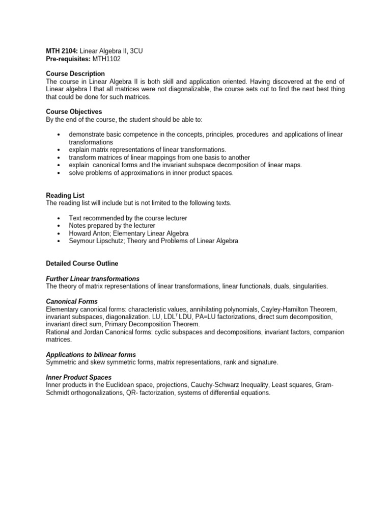 MTH 2104 | PDF