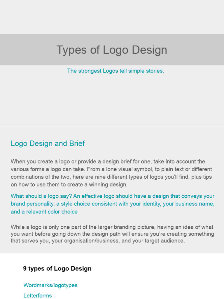 9 Types of Logo Design Explained | PDF