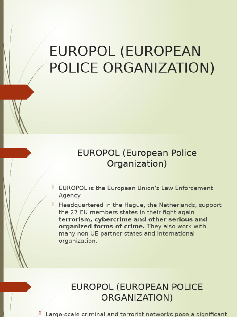 Europol European Police Organization | PDF