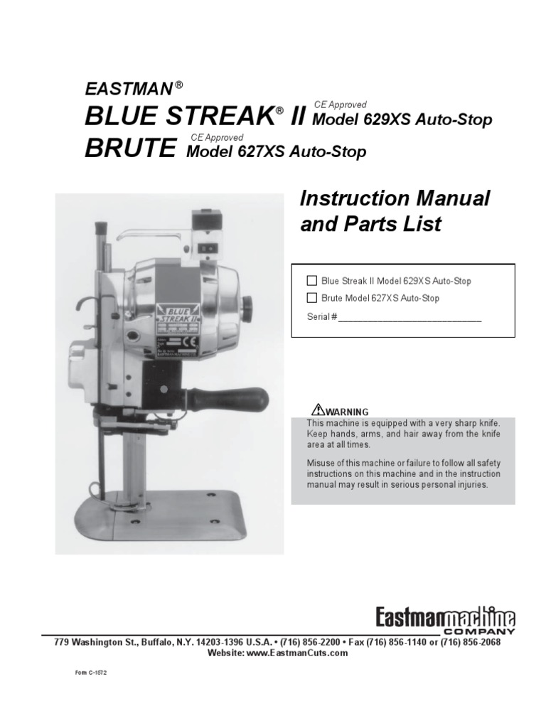Eastman Blue Streak 2 Manual and Parts | PDF | Knife | Screw