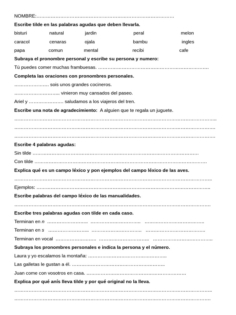 Tema 2 Lengua 4 SANTILLANA | PDF