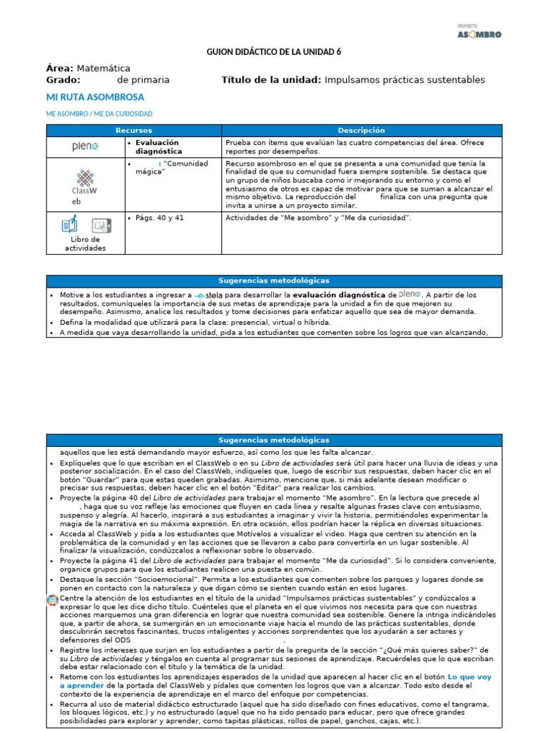 PP24 GD Ma5u06 | PDF | Aprendizaje | Evaluación