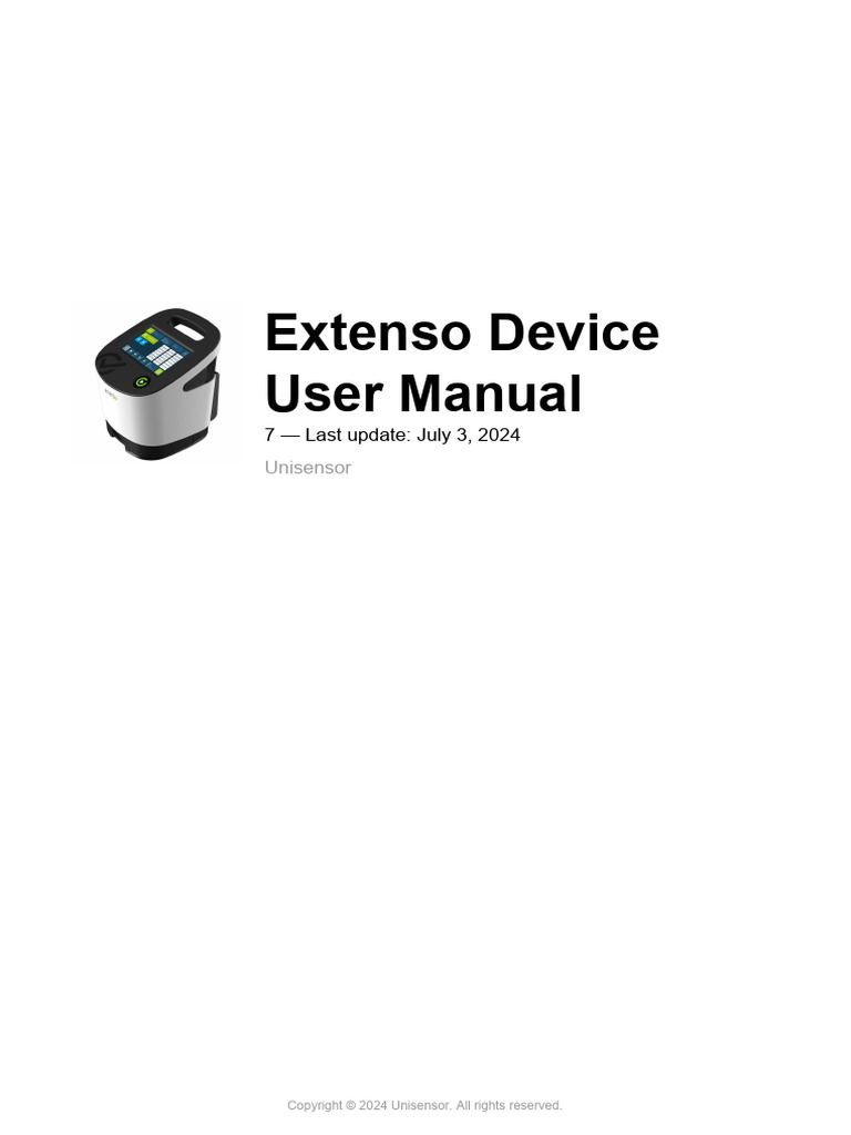 Extenso Device User Manual Guide | PDF | Calibration | Wi Fi