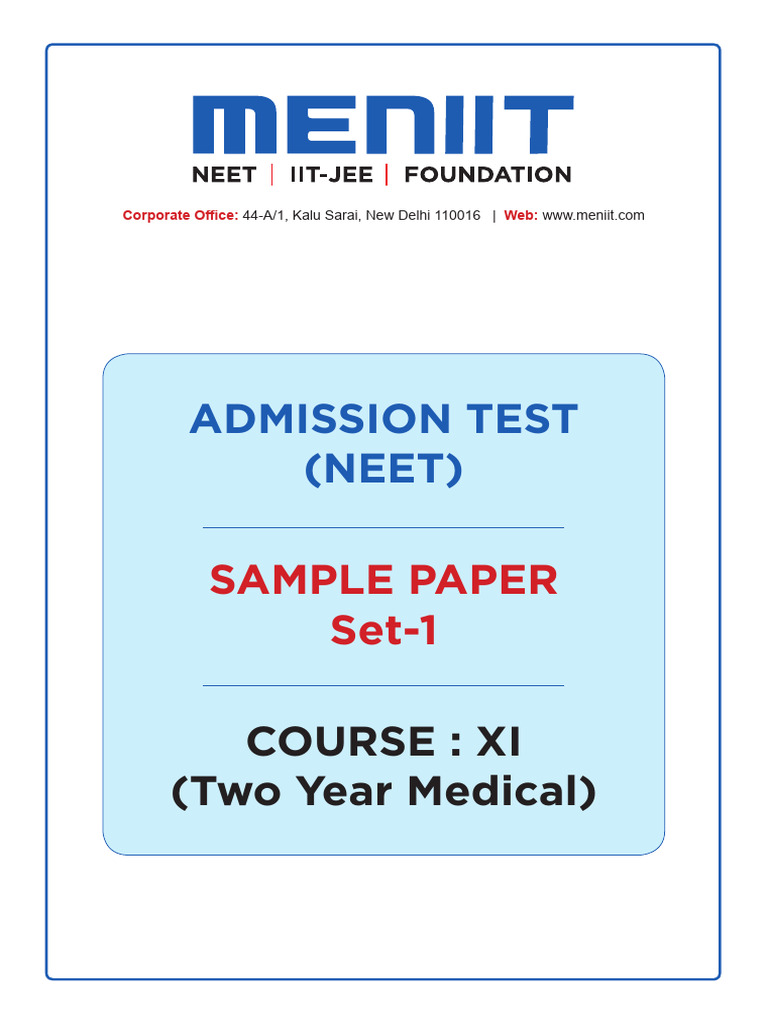 Meniit Scholarship Test MST Sample Paper 2024 n11 | PDF | Chemical Bond ...
